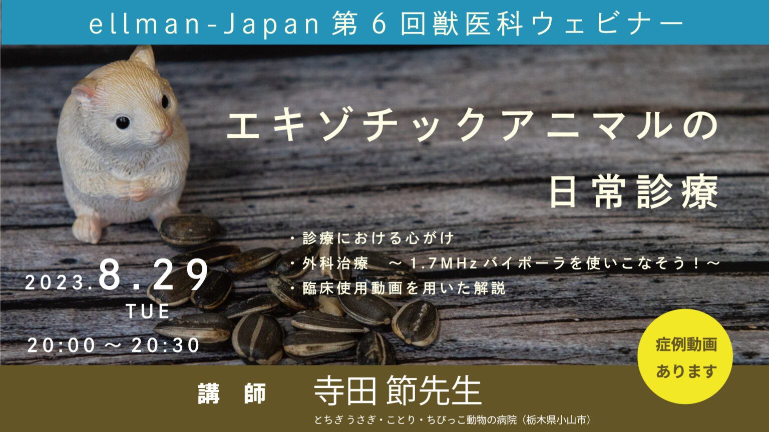 ellman-Japanウェビナー | ellman-Japan「侵襲範囲の小さな電気メス」